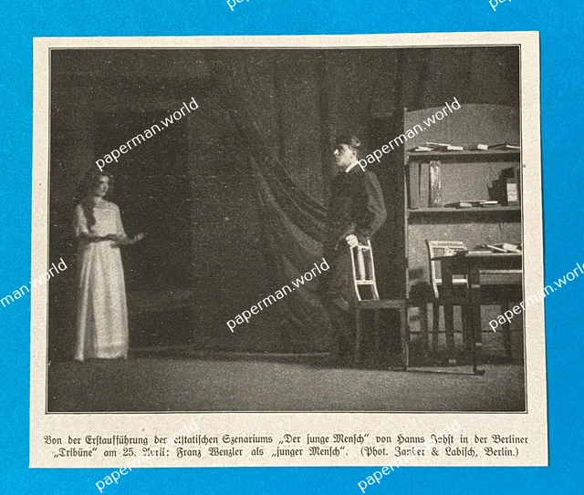 TEATRO PRIMA RAPPRESENTAZIONE Der junge Mensch di Hanns Johst Berliner ...
