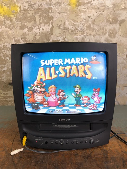 SAMSUNG TV CRT VCR Combo CXJ1352 13in TESTED WORKING Gaming Retro ...