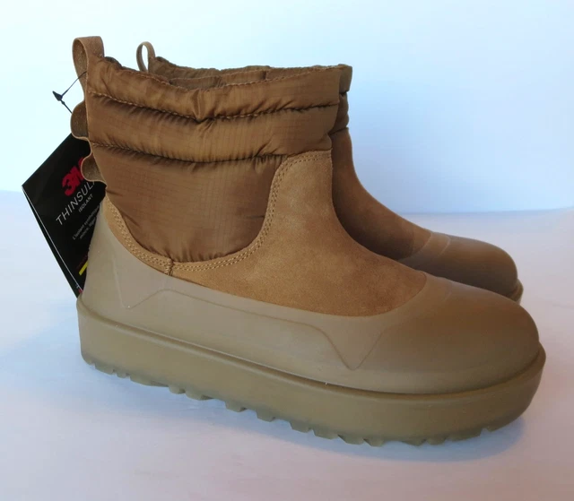 UGG CLASSIC MINI Mod Boots (Size 8) Brown Suede UggPlush Guard Winter ...