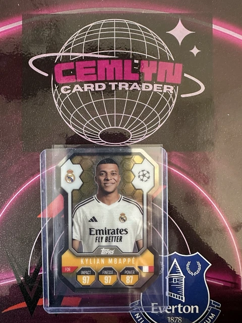 MATCH ATTAX 2025 24/25 Chrome Shield Kylian Mbappe - Real Madrid SH6 (B ...