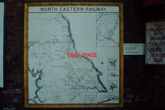 PHOTO MIDDLESBROUGH Railway Station A Tiled Map Of The Ner C1900 At ...