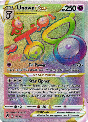 NM POKEMON SILVER Tempest Unown VSTAR Secret Rare #199/195 £13.83 - PicClick UK