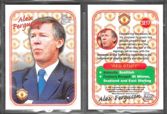 FUTERA FANS SELECTION 1997 #SE17 Sir Alex Ferguson Manchester United ...
