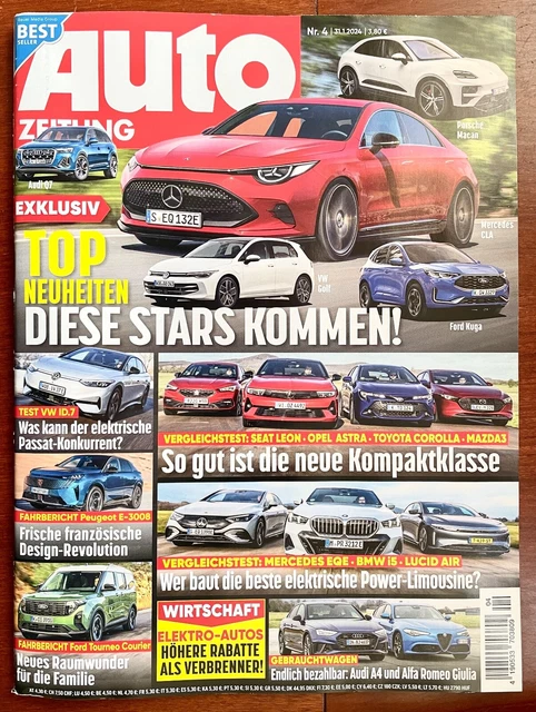 AUTOZEITUNG AUSGABE 4/2024 Neu Diese Stars Kommen Top Neuheiten EUR 1 ...