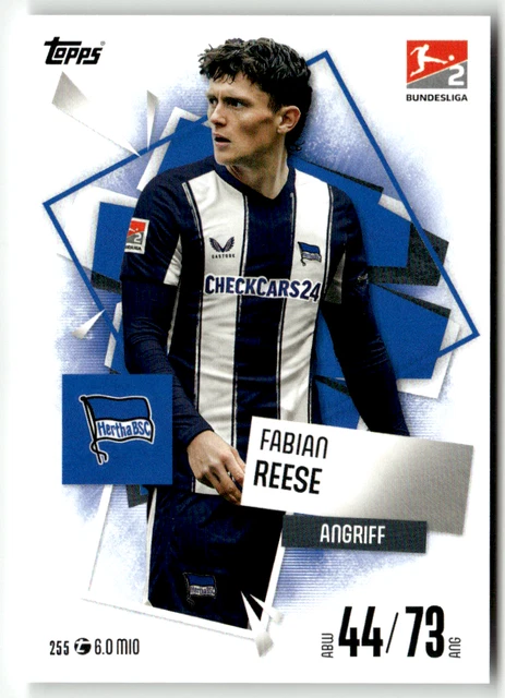 TOPPS MATCH ATTAX Bundesliga 2025-26 Number 255 Fabian Reese $1.63 ...
