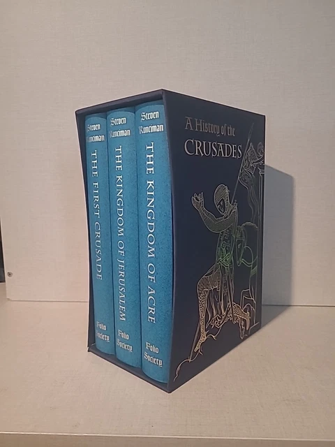 FOLIO SOCIETY A History of the Crusades ensemble de 3 volumes Steven Runciman médiéval EUR 73,79 ...
