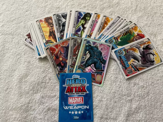 TOPPS KARTEN - MARVEL Hero Attax Serie 2 aus dem Jahr 2012 -- 4 Karten ...