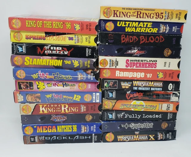 LARGE COLLECTION OF WWF WWE WCW Vhs Tapes Rare Coliseum Htf 80s 90s £ ...