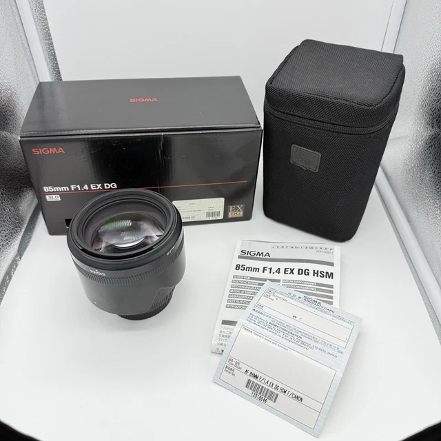 SIGMA 85MM F/1.4 EX DG HSM Lens for Canon (Excellent Condition) In box ...