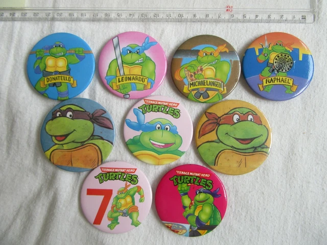 VINTAGE TEENAGE MUTANT Ninja Turtles Turtle Badge badges collectable ...
