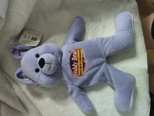 VINTAGE BEDDY BEAR Microwaveable Plush Purple Rabbit Soft Toy with Tags ...