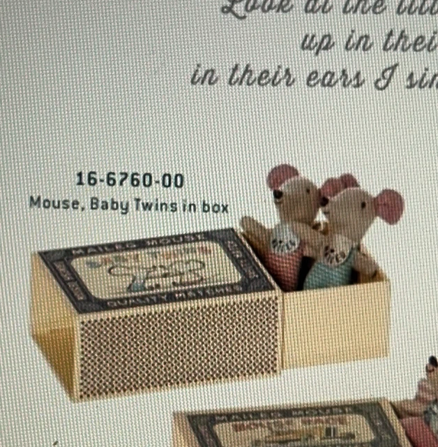 MAILEG RETIRED BABY Twin Mice Matchbox Mouse Set from 2016 £48.51 - PicClick UK