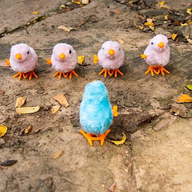 RANDOM COLOR HOPPING Jumping Chicken Mini Easter Plush Toys for Parties ...