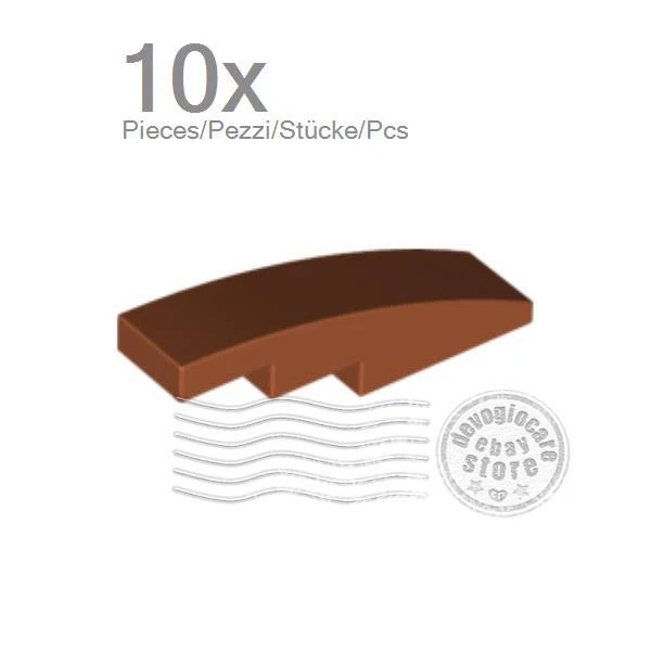 10X LEGO 61678 Slope Curved 4x1 Dark Orange | 4582992 6373108 6045940 ...