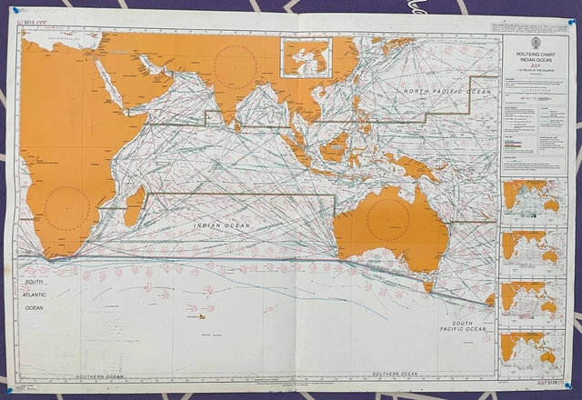 ADMIRALTY JULY 5126 (7) ROUTEING Chart INDIAN OCEAN Map Chart Maritime ...
