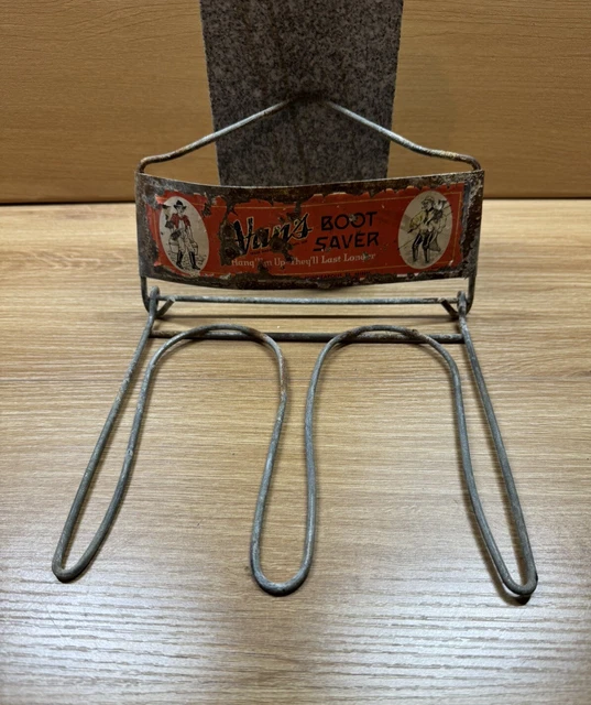 VINTAGE VAN'S BOOT Saver Folding Hanger Dryer Store Display Advertising ...