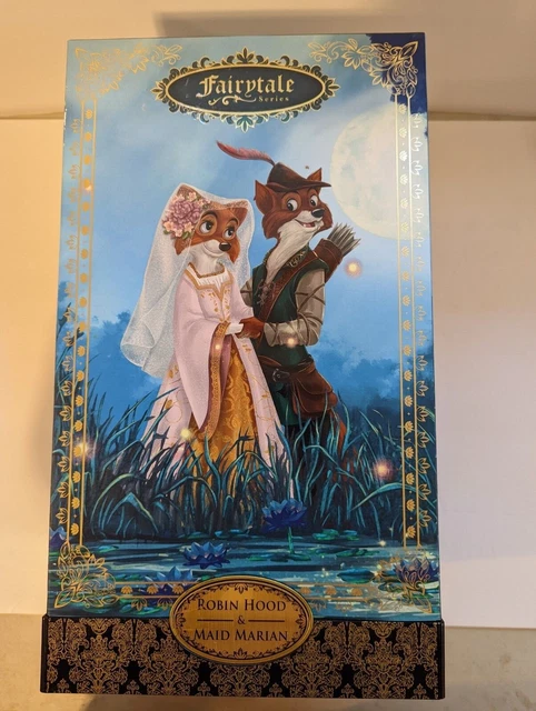 DISNEY STORE DESIGNER Fairytale Collection Robin Hood Maid Marian Dolls ...