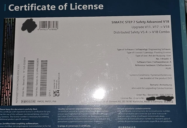 SIMATIC STEP 7 Safety Advanced V19 EUR 300,00 - PicClick DE