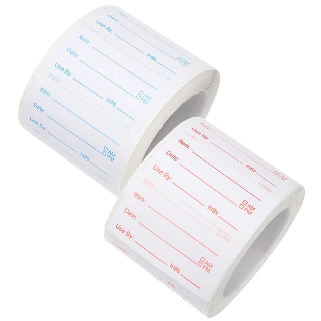 2 ROLLS FOOD Labels Stickers Kitchen Food Containers Labels food labels ...