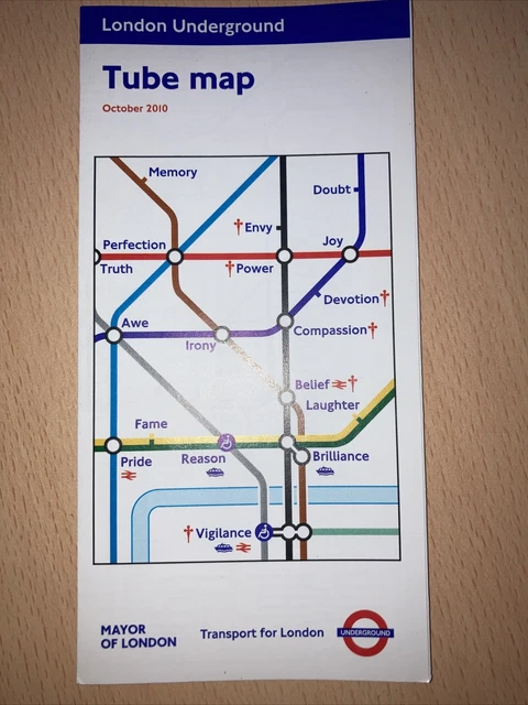 LONDON UNDERGROUND. (. Tube. Map. October. . 2010. ) £2.40 - PicClick UK