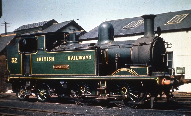 COLOUR RAIL SLIDE, BRS566, former LSWR O2, W32 'Bonchurch', Newport £1. ...