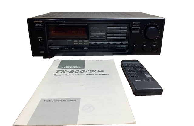 ONKYO TX-904 QUARTZ Synthesized Tuner Amplifier R1 Receiver w/ REMOTE ...