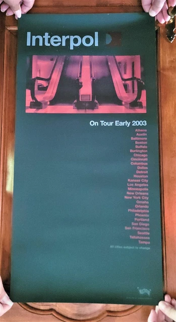 AFFICHE INTERPOL CONCERT On Tour Début 2003 États-Unis Original EUR 309 ...
