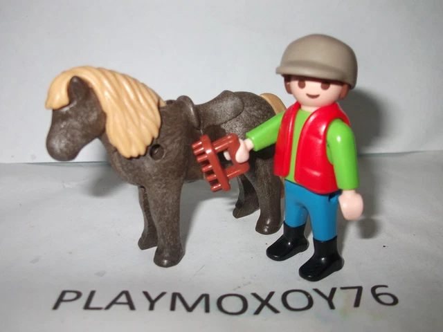 PLAYMOBIL. BOUTIQUE PLAYMOXOY76. Enfant Avec Poney Rancho Ferme. EUR 4 ...