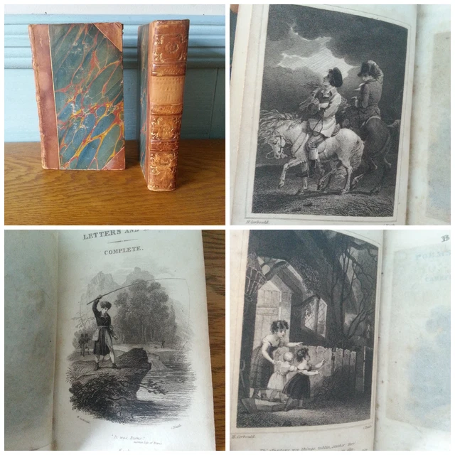 ROBERT BURNS' LETTERS & Life Complete 1826 2 Vols Life Works Miniature ...