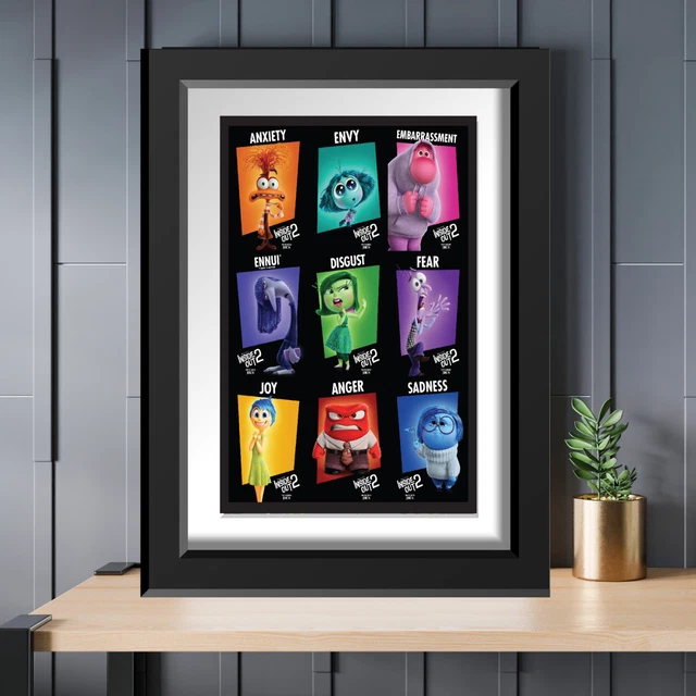 DISNEY INSIDE OUT 2 Poster Joy Sadness Anger Anxiety 13x19 Satin Print ...