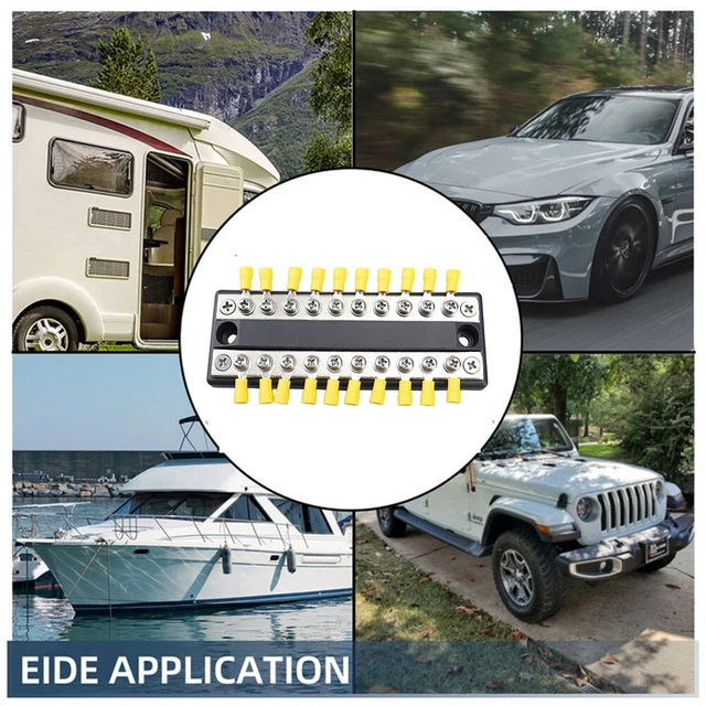 10-WAY 20-WAY BUS Bar 12-48V Busbar Power Case for Auto Camper RV (20 ...