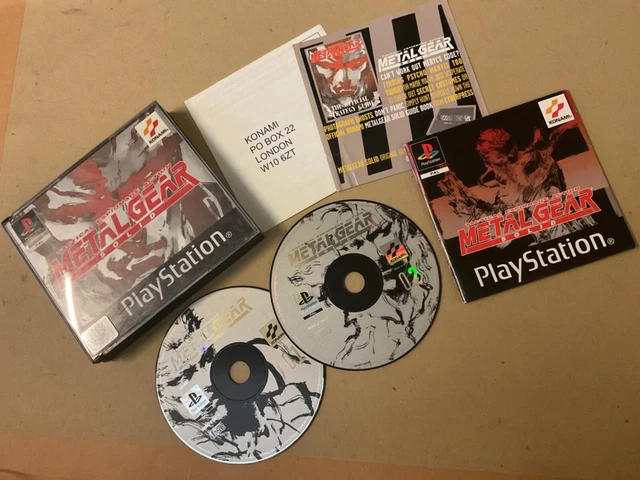 SONY PS1 PLAYSTATION 1 PSone game METAL GEAR SOLID Fat box black label ...