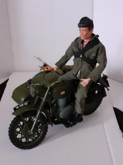 VINTAGE 1970S PALITOY Action Man Motorcycle, Sidecar And Cammando ...