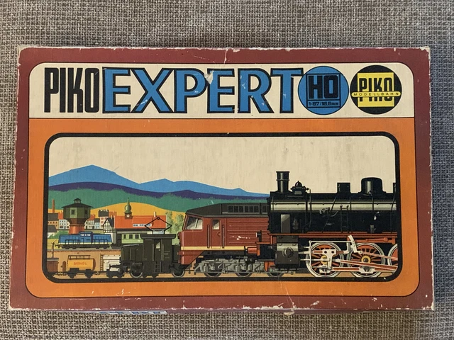 PIKO EXPERT H0, Diesellok V 130 005-2 DR, 5 Güterwaggons, Gleise in OVP ...