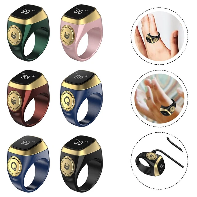 IQIBLA DIGITAL COUNTER Ring with OLED Display for Muslims Prayer ...
