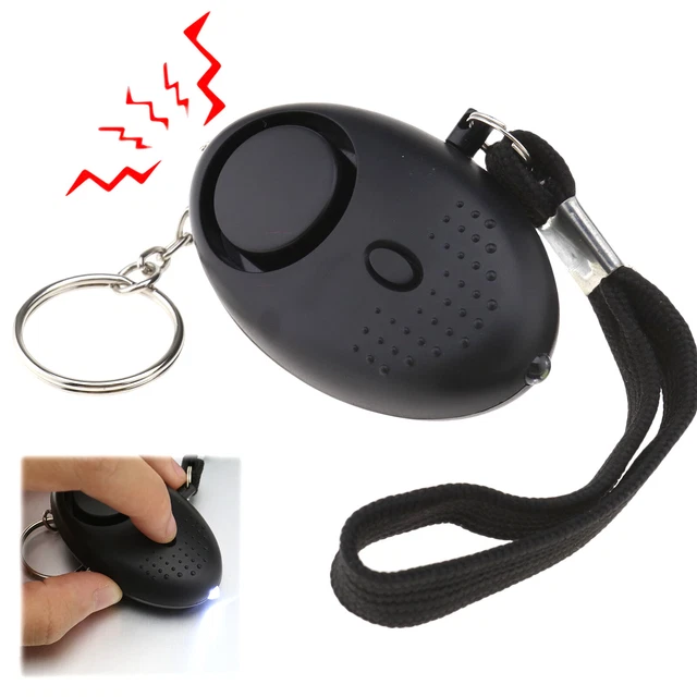 PERSONAL ALARM KEYCHAIN Emergency LED Light Self Defense Safety Alarm ...