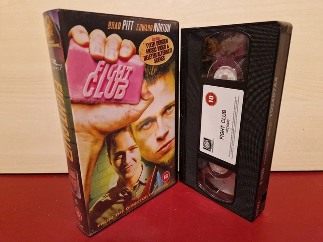 FIGHT CLUB - Brad Pitt - Edward Norton - PAL VHS Video Tape (T266) £4. ...