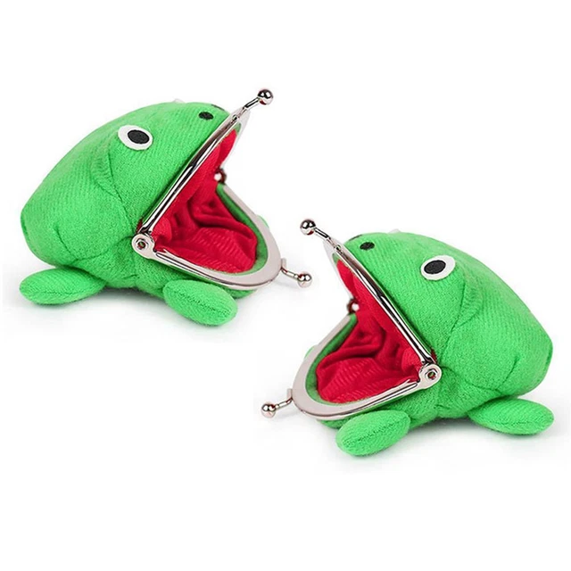 FLANNEL COIN HOLDER Mini Storage Bag Frog Wallet Frog Coin Purse Anime ...