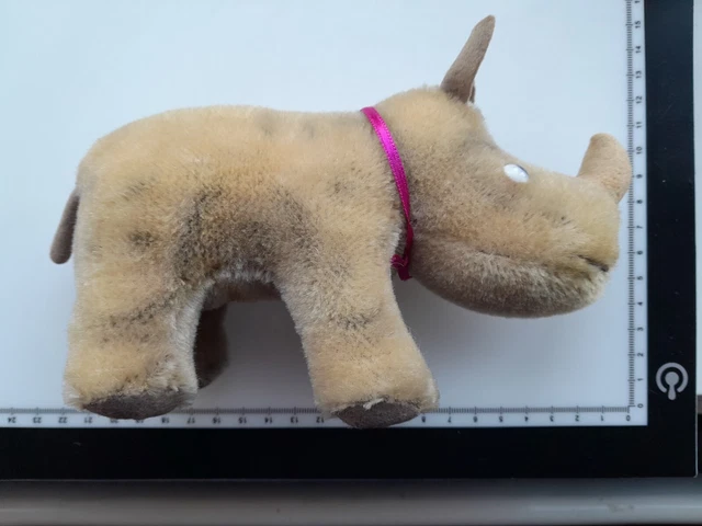 VINTAGE STEIFF RHINO/RHINOCEROS "NOSY" Approx 20cm long £24.99 ...