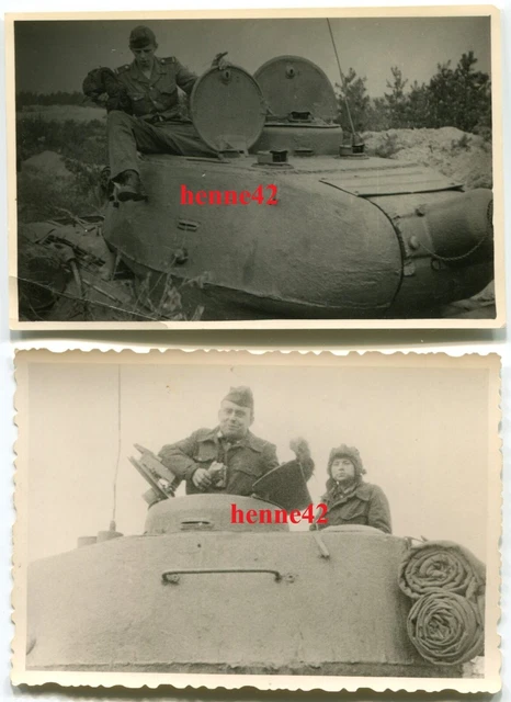 2X FOTO 1958 Besatzung T34/85 Panzer vom Mot-Schützenregiment 28 ...