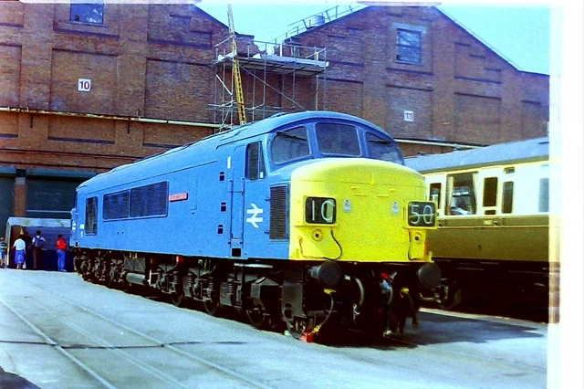 35MM RAILWAY COLOUR Negative Class 45 060 in Crewe Works £1.75 ...