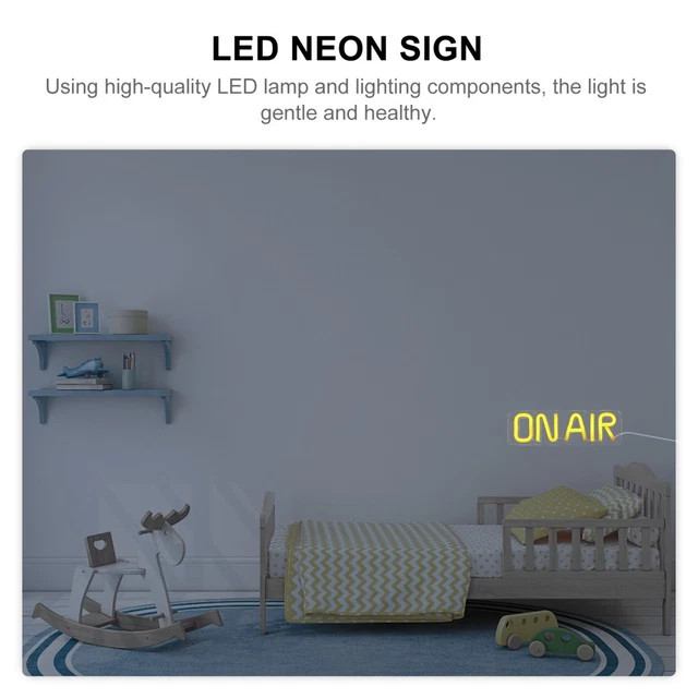 LED NEON SIGN Creative ON AIR Letters Night Lamp Tabletop Light Home ...