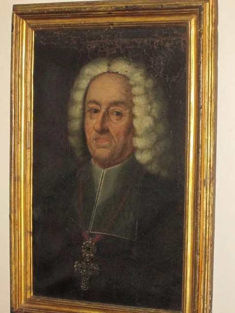 LARGE ANTIQUE 18TH Century Portrait Oil Painting on Canvas Circa 1740 ...
