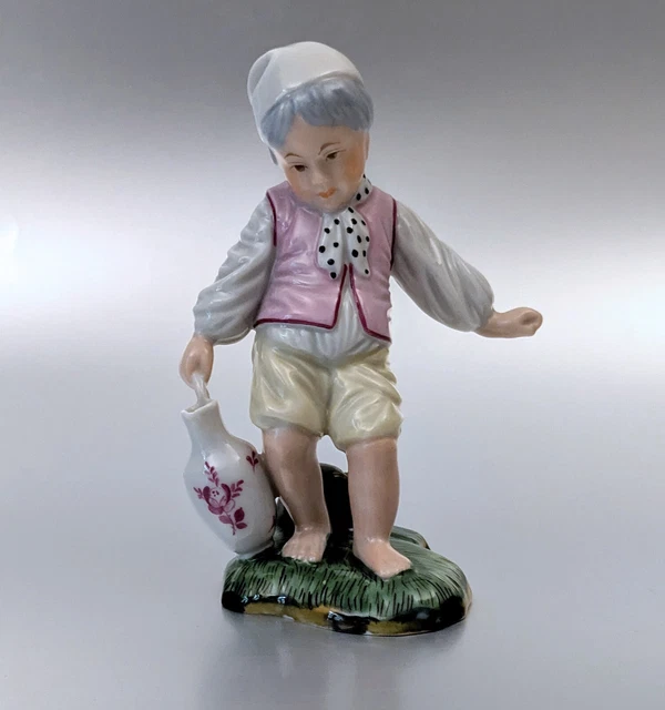 HÖCHST PORZELLAN FIGUR Johann Peter MELCHIOR Entwurf 18 Jh. JUNGE MIT ...