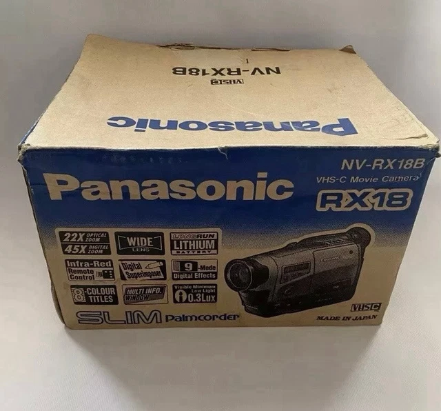 PANASONIC RX18 VHS-C Movie Camcorder Camera 45x Digital Zoom With Box ...