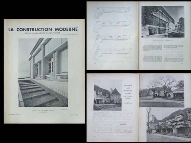LA CONSTRUCTION MODERNE 1938 Hopital Setif, St Cloud Villa Tourneroches ... LA CONSTRUCTION MODERNE 1938 Hopital Setif, St Cloud Villa Tourneroches ...