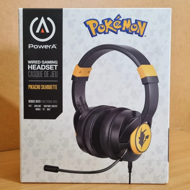 POKEMON PIKACHU SILHOUETTE PowerA Wired Gaming Headset Headphones ...