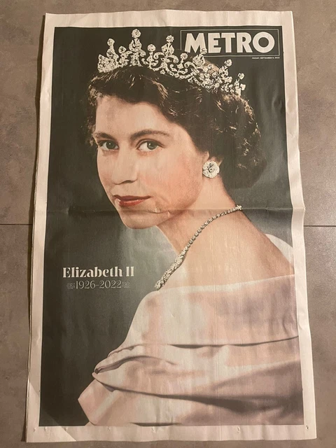 METRO NEWSPAPER OFFICIAL - 9th September 2022 - Death Of Queen Elizabeth II £14.99 - PicClick UK