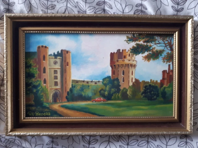 RHYS L BROOKS Oil On Board Warwick Castle - Art £50.00 - PicClick UK