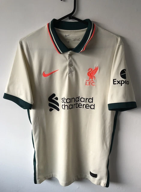 LIVERPOOL FC 2021/22 Cream Nike Away Football Shirt Men’s Small £44.99 ...